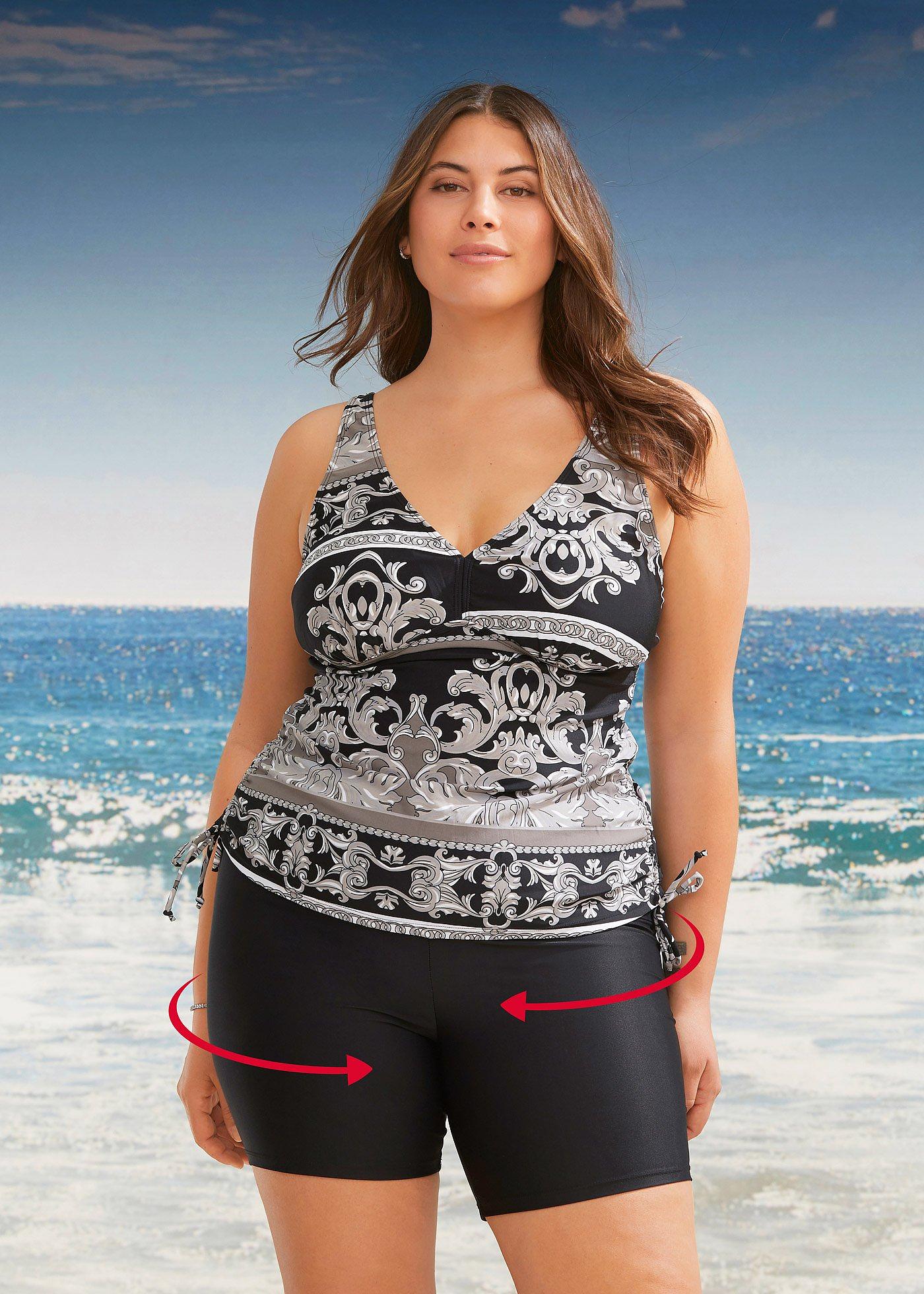 Aparter Shape Badeanzug mit leichter Formkraft - schwarz