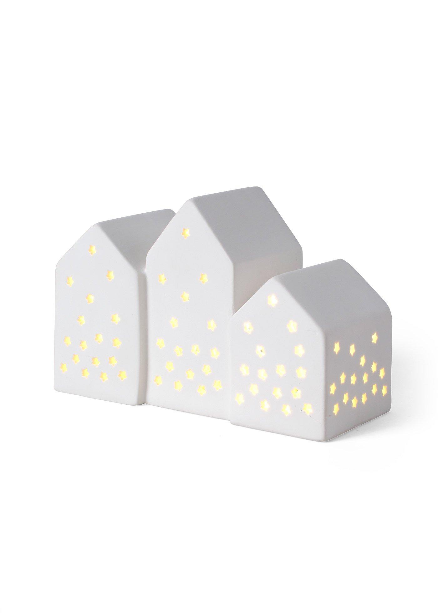 LED beleuchtete Häuser - eine stimmungsvolle Dekoration - weiß