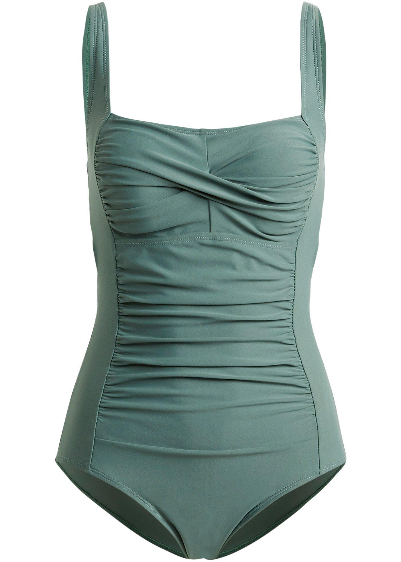 Stilvoller Shape Badeanzug starke Formkraft - oliv