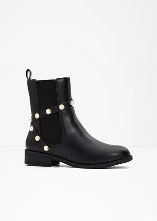 Verspielter Boot mit Perlen - schwarz - Damen | bonprix