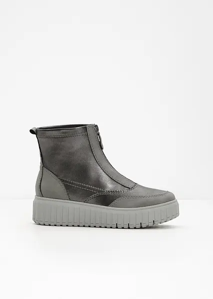 Schöner Plateau Boot von Jana im metallic-Look - grau | bonprix