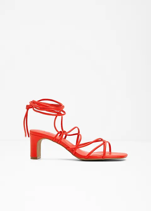 Modische Sandalette zum Schnüren - rot - Damen | bonprix