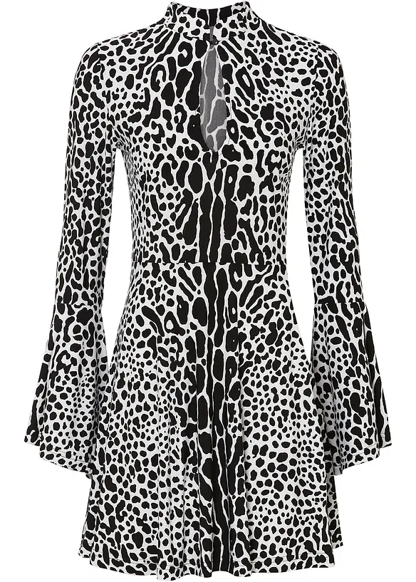 Kurzes Kleid mit Cut-Out - schwarz - Damen | bonprix