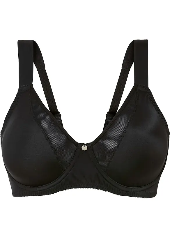 nahtloser BH im schlichten Design - schwarz, Cup C | bonprix