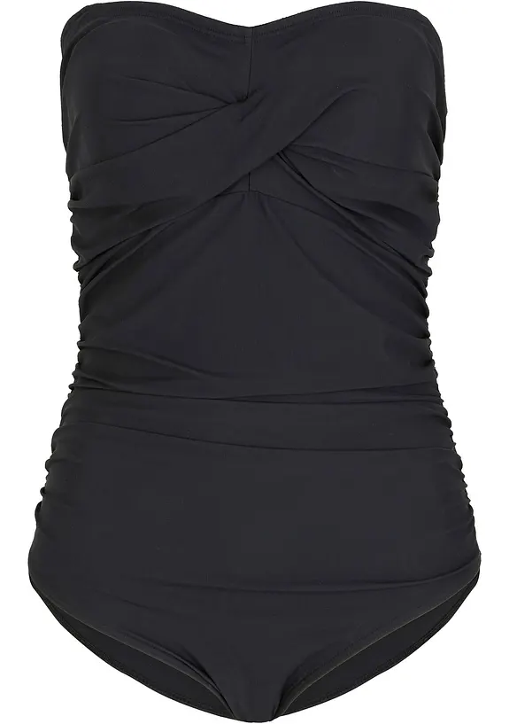 Modischer Shape Badeanzug mit mittlerer Formkraft - schwarz