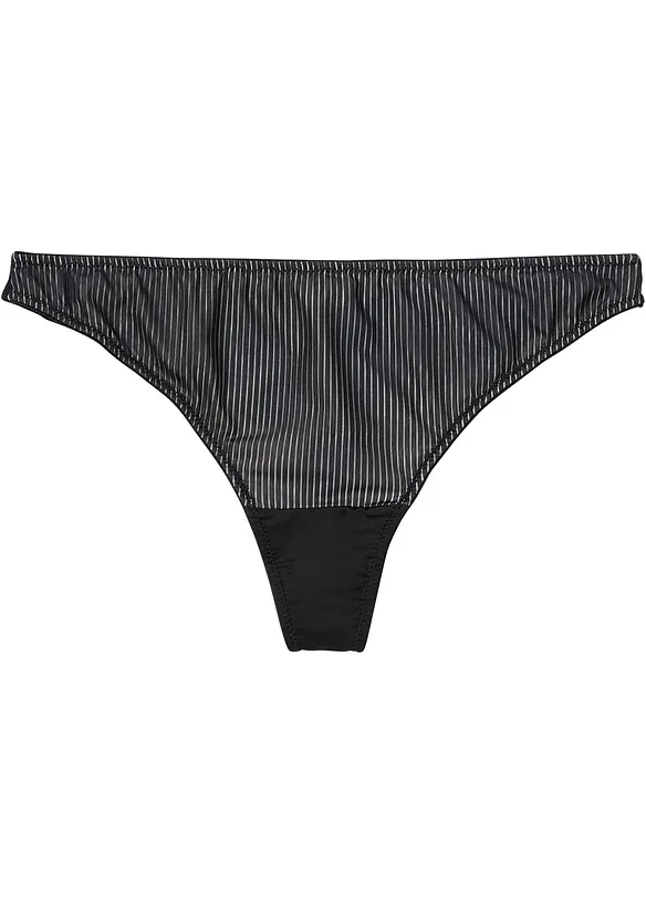 Modischer String mit schlichten Farben - schwarz | bonprix