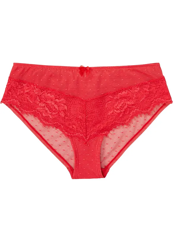 Attraktiver Hipster mit Spitze - rot - Damen | bonprix