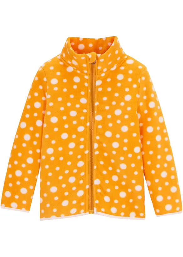 Gepunktete Fleecejacke für Kinder - orange - Kinder | bonprix