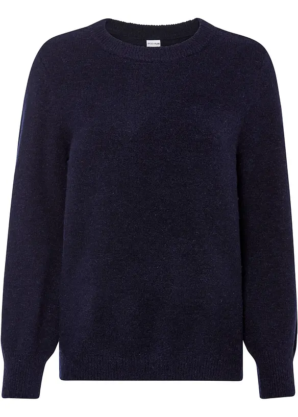 Moderner Pullover mit Ballonärmeln - blau - Damen | bonprix