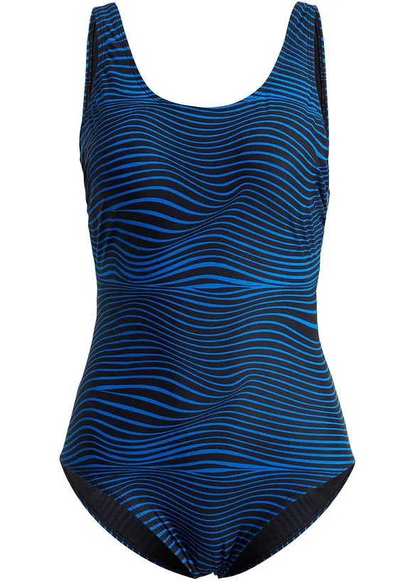 Modischer Shape Badeanzug Mit Tollem Druck Blau Bonprix