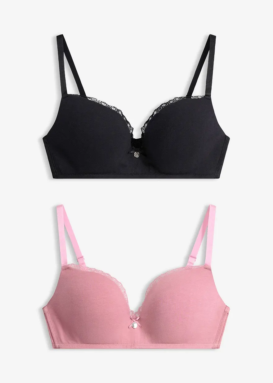 Schlichter Push-Up-BH mit weicher Baumwolle - Damen | bonprix