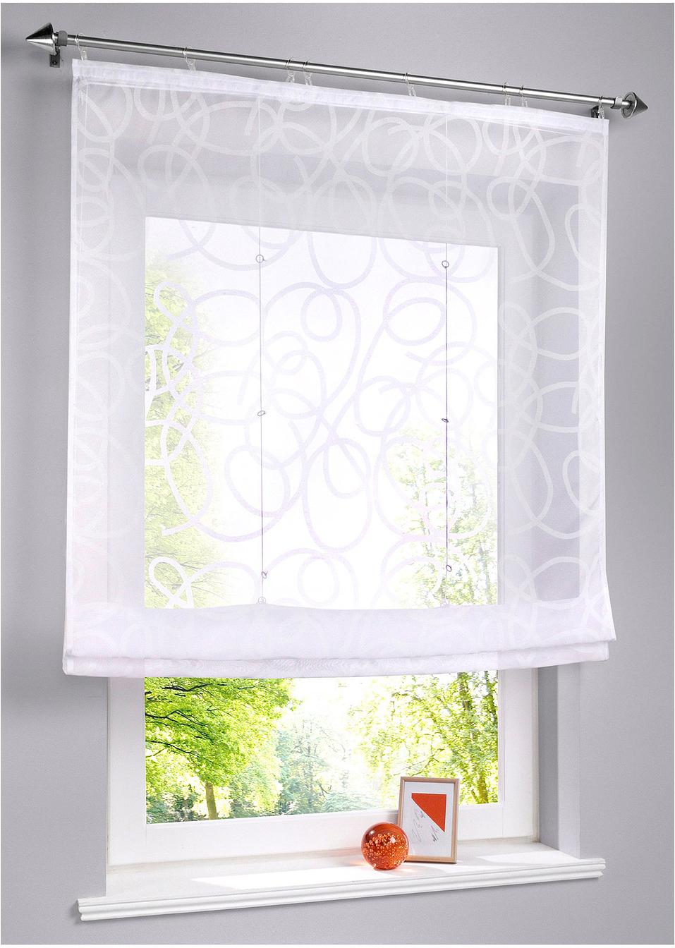 Modernes Design in schlichtem Schnitt - das transparente Raffrollo ...